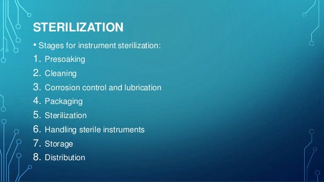 sterilization in dentistry/Infection control