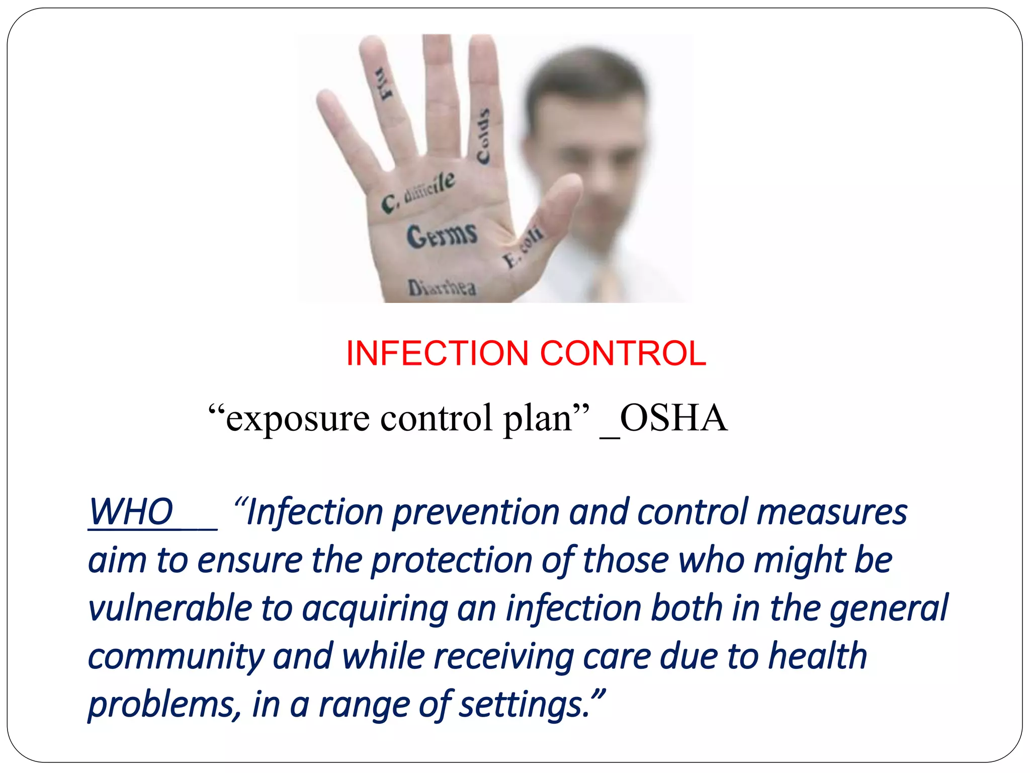 Infection control | PPT