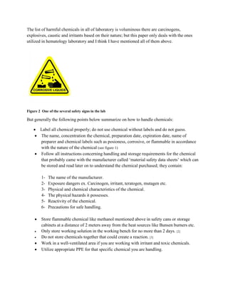 Safety and Infection control in hematology laboratory | PDF