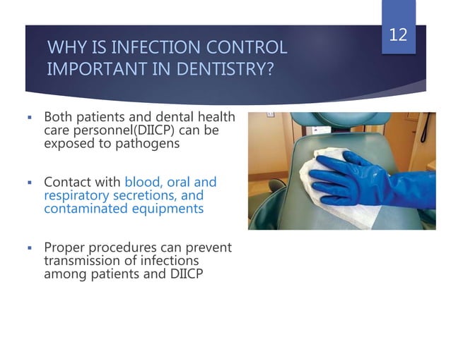 Infection control in dentistry | PPTX | Oral care | Personal Care