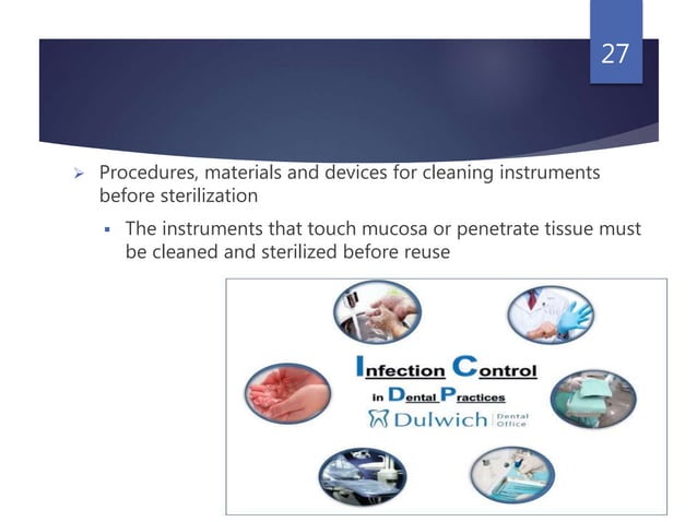 Infection control in dentistry | PPTX | Oral care | Personal Care