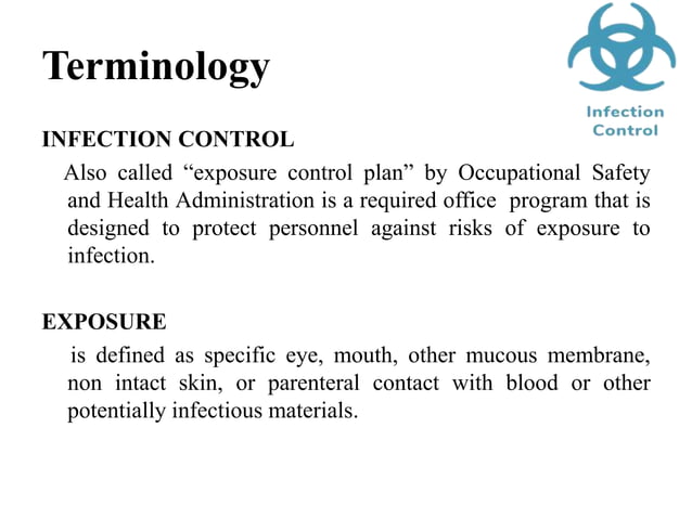 Infection control | PPT
