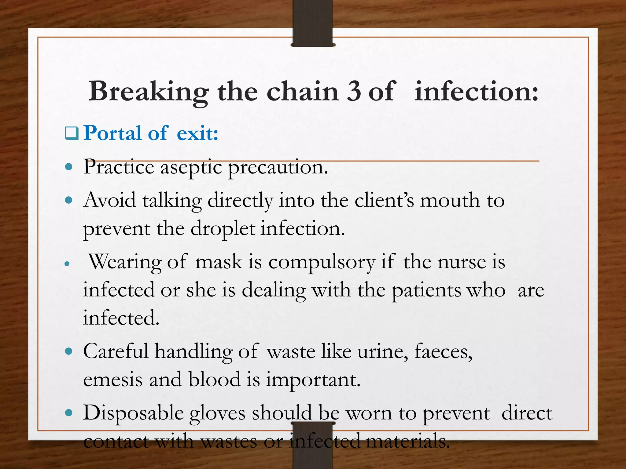 Infection control in clinical settings | PPTX