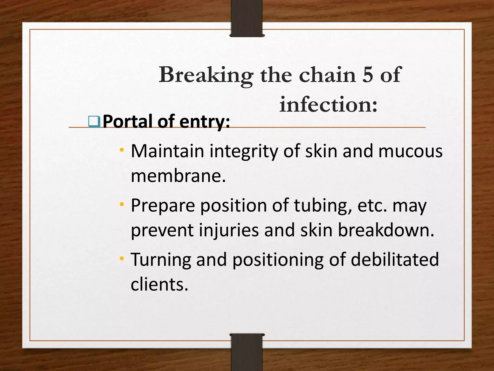 Infection control in clinical settings | PPTX
