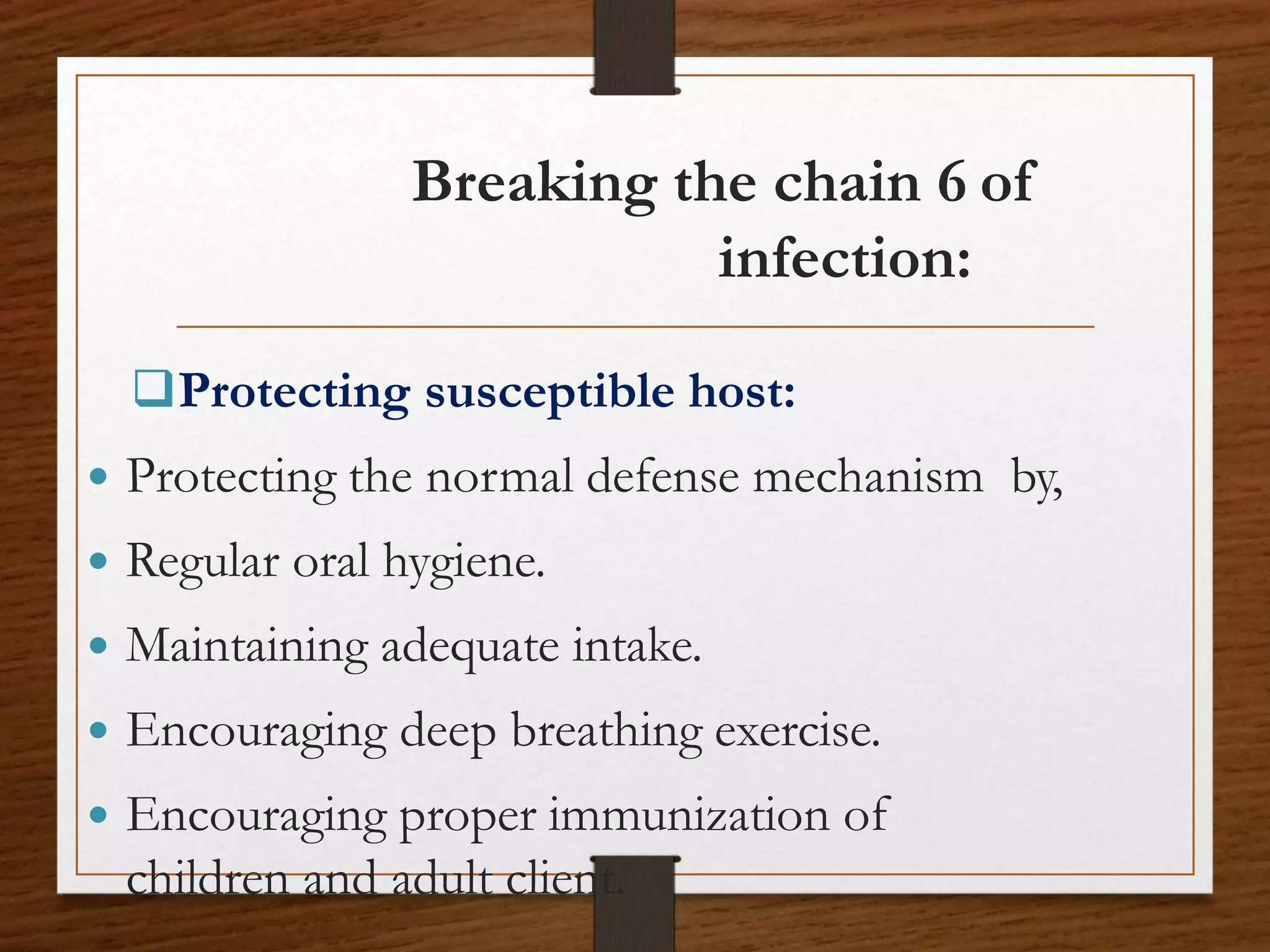 Infection control in clinical settings | PPTX