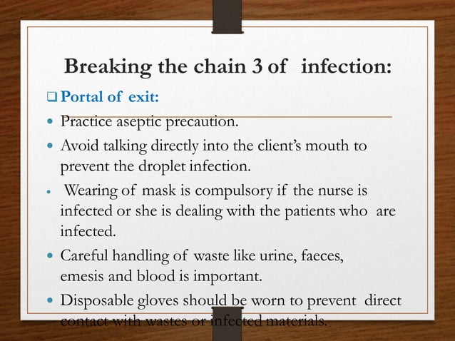 Infection control in clinical settings | PPTX