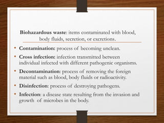 Infection control in clinical settings | PPTX