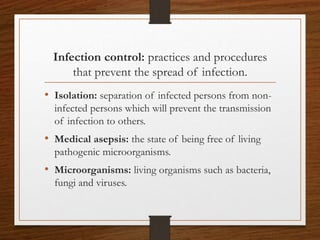 Infection control in clinical settings | PPTX