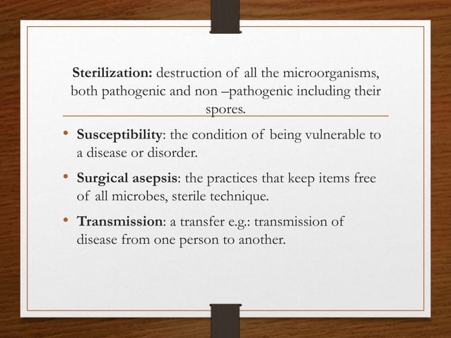 Infection control in clinical settings | PPTX