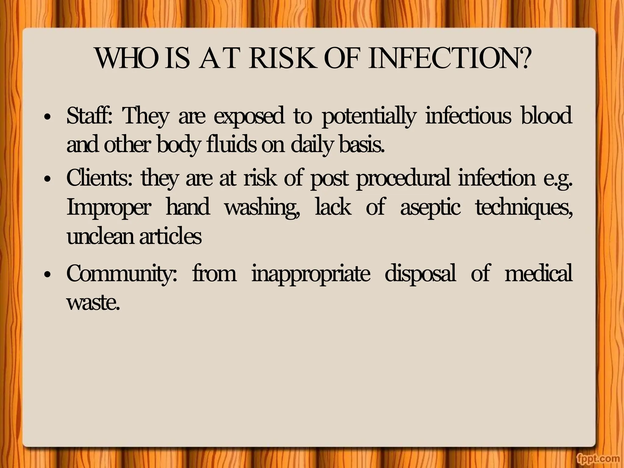 Infection Control. Bsc nursing ppt for students for nursing foundation ...