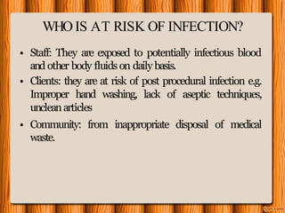 Infection Control. Bsc nursing ppt for students for nursing foundation ...