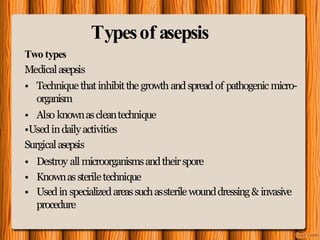 Infection Control. Bsc nursing ppt for students for nursing foundation ...