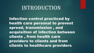 Infection control.pptx in hospital settings | PPTX