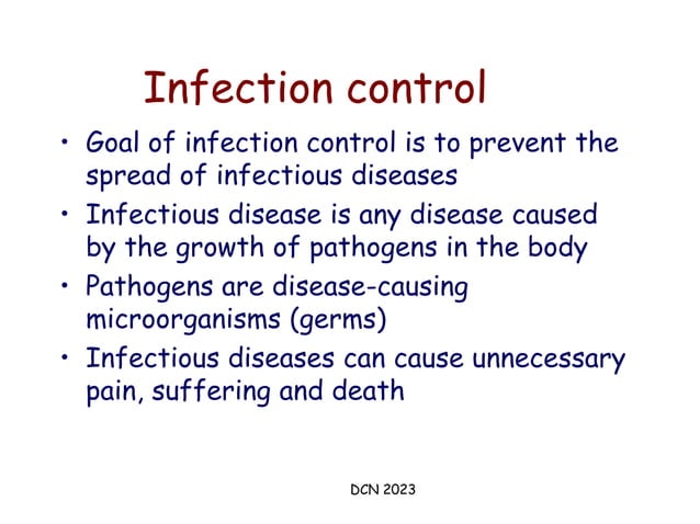 infectioncontrol 2.ppt | Infectious Diseases | Diseases and Conditions