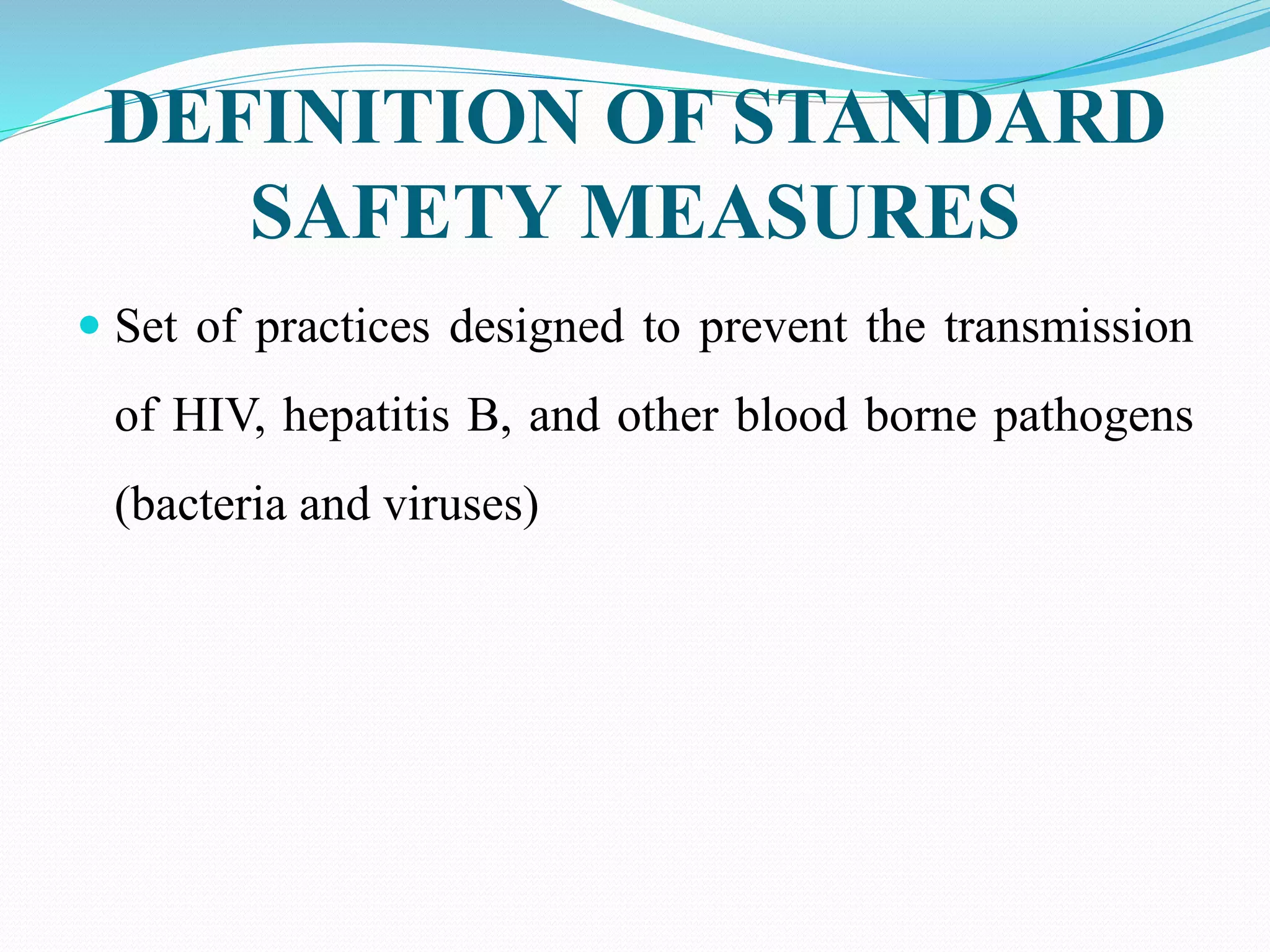 Infection control and safety measures | PPTX