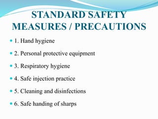 Infection control and safety measures | PPTX