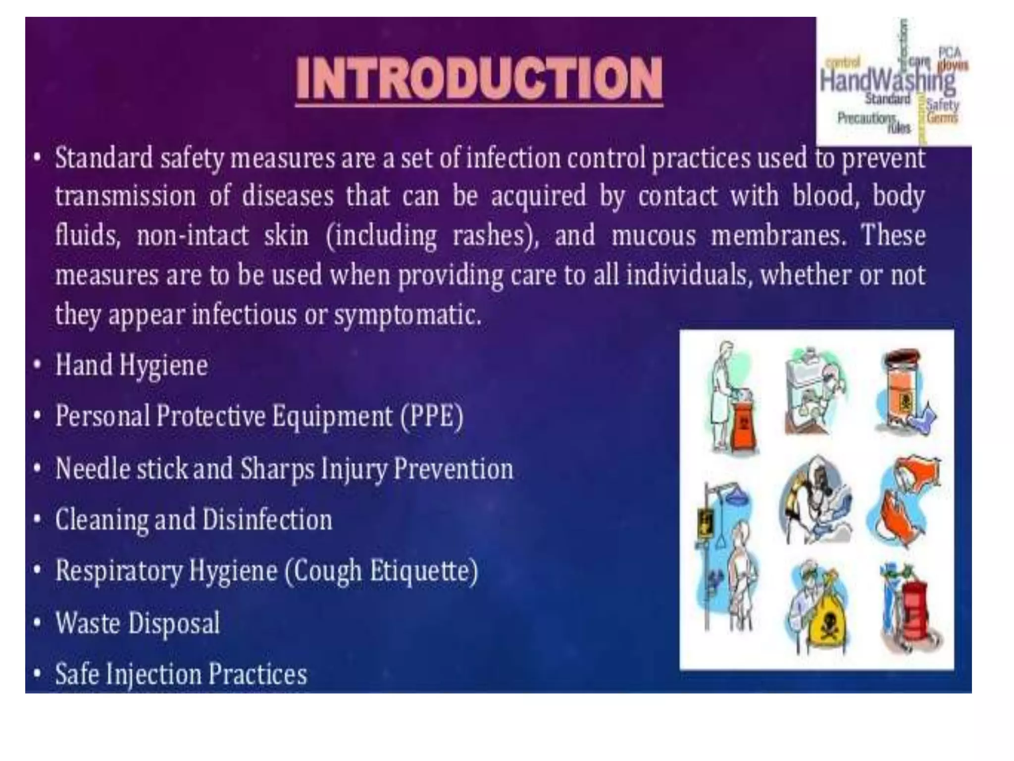 Infection control and standard safety measures | PPT