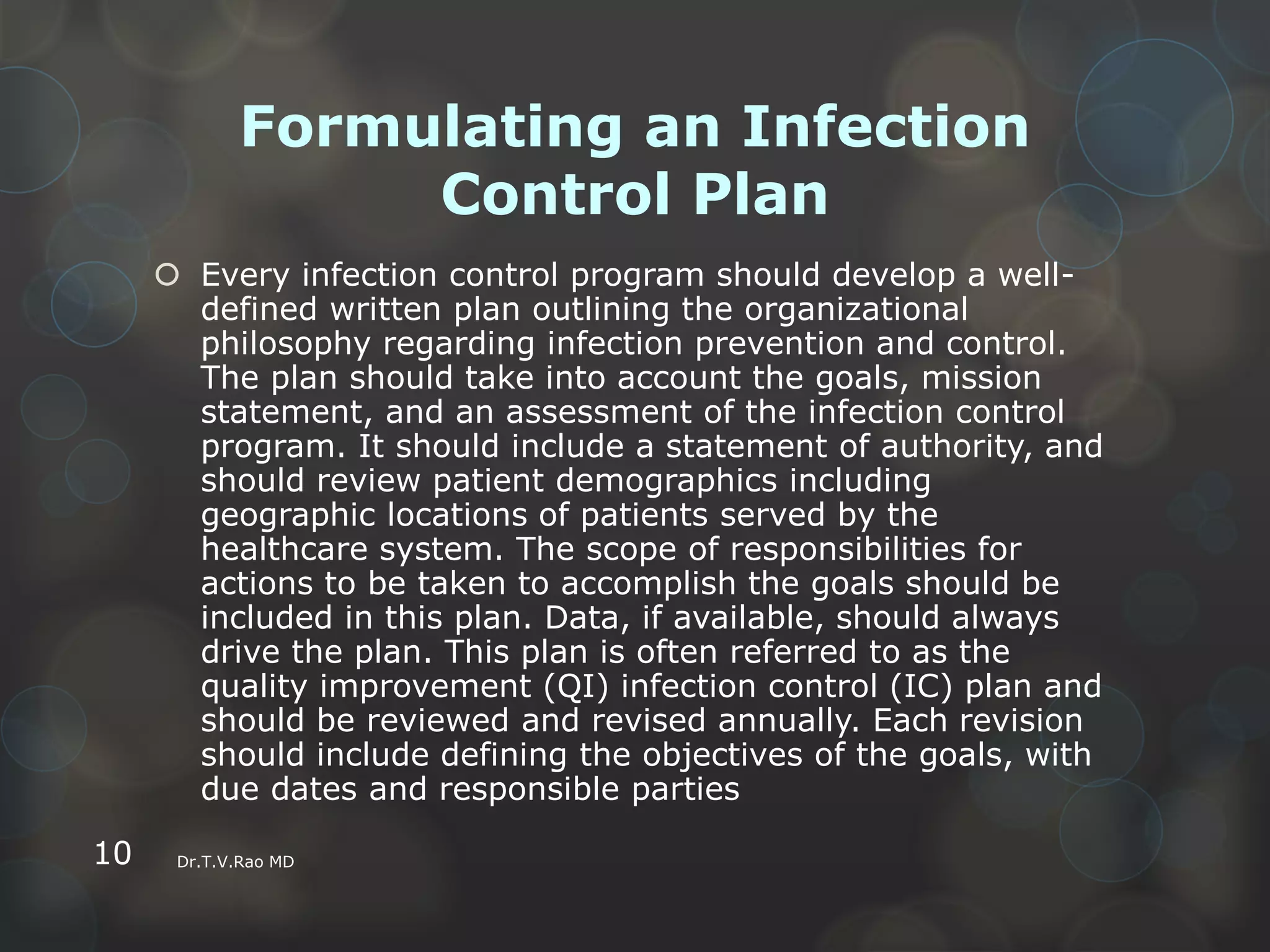 INFECTION CONTROL@ OUR HOSPITALS PLAN FOR ACTION | PPTX