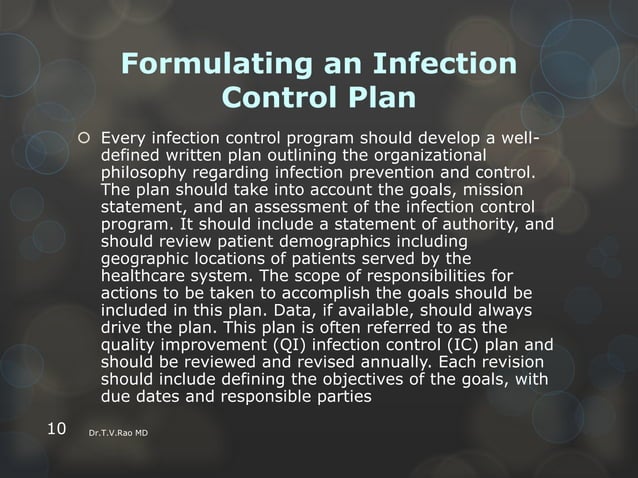 INFECTION CONTROL@ OUR HOSPITALS PLAN FOR ACTION | PPTX | Infectious ...