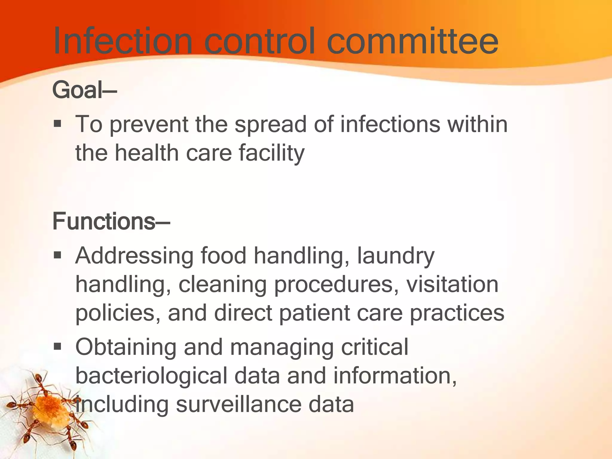 Infection control comitte | PPTX