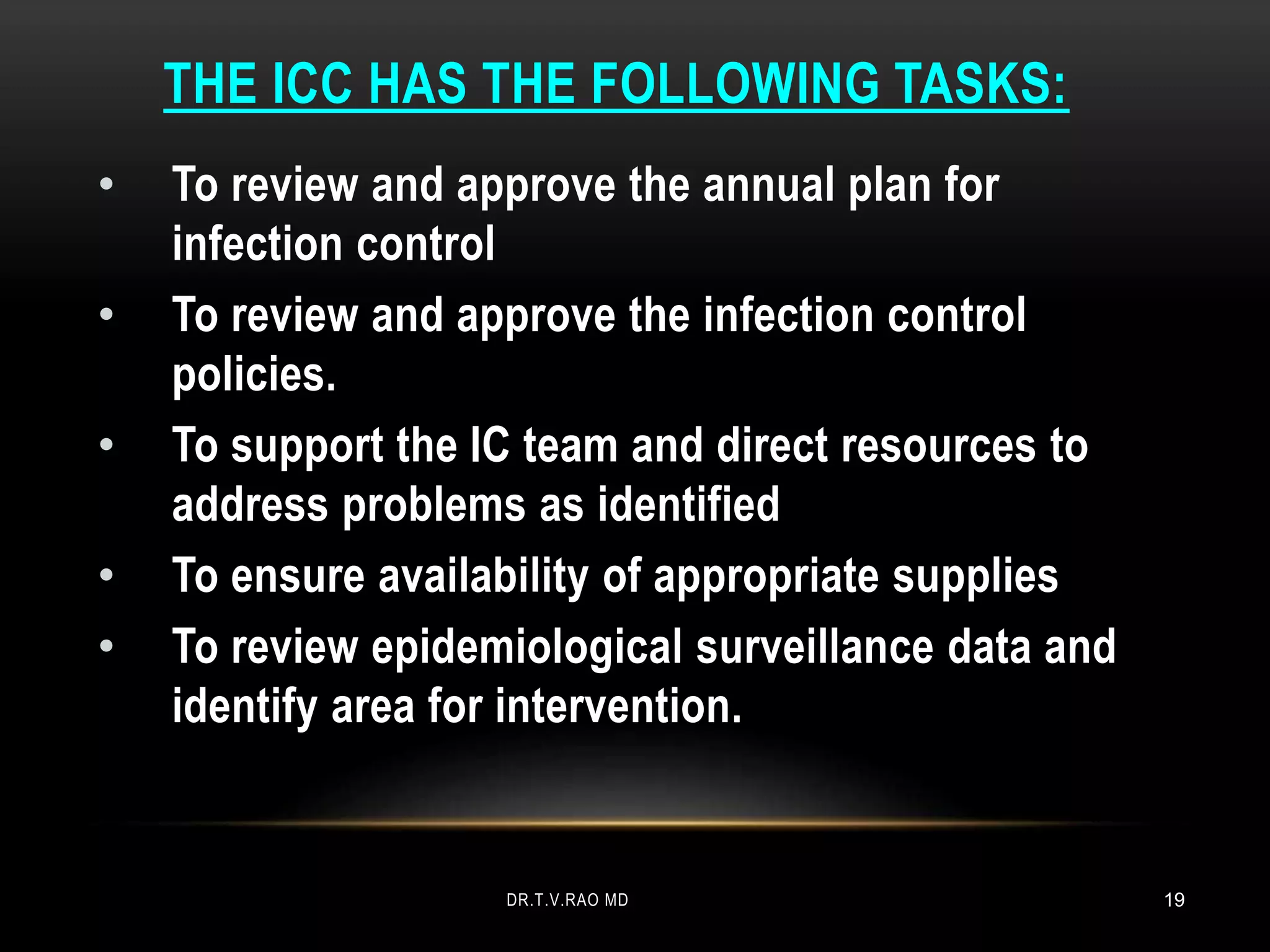 Infection control committee.pptx | Infectious Diseases | Diseases and ...