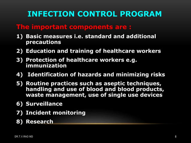 Infection control committee.pptx | Infectious Diseases | Diseases and ...