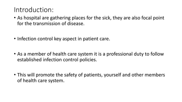 Infection control concepts | PPTX | Infectious Diseases | Diseases and ...