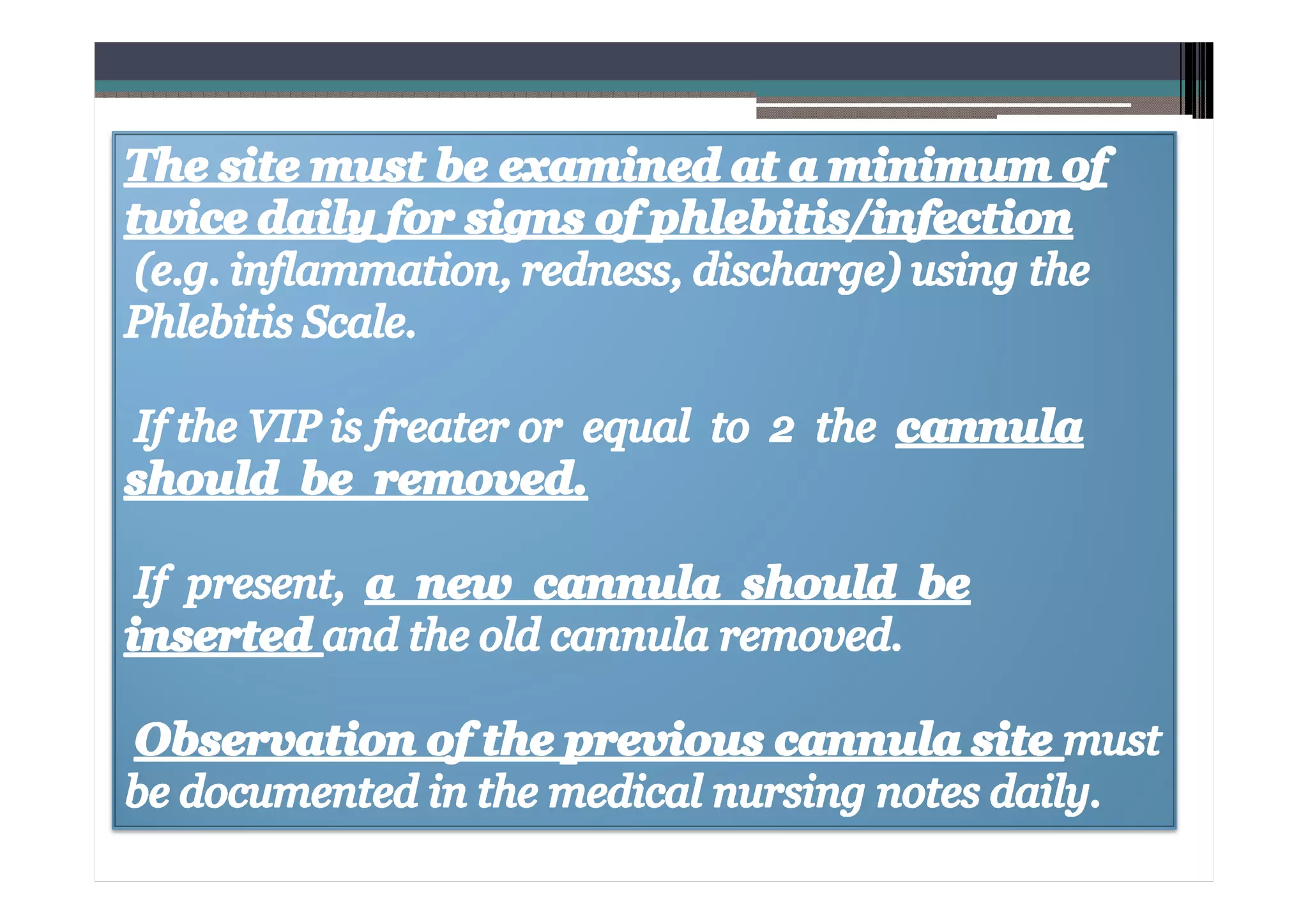 Infection control guidelines for Prevention of Peripheral Venous ...