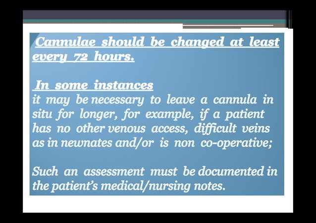 Infection control guidelines for Prevention of Peripheral Venous ...