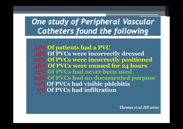 Infection control guidelines for Prevention of Peripheral Venous ...
