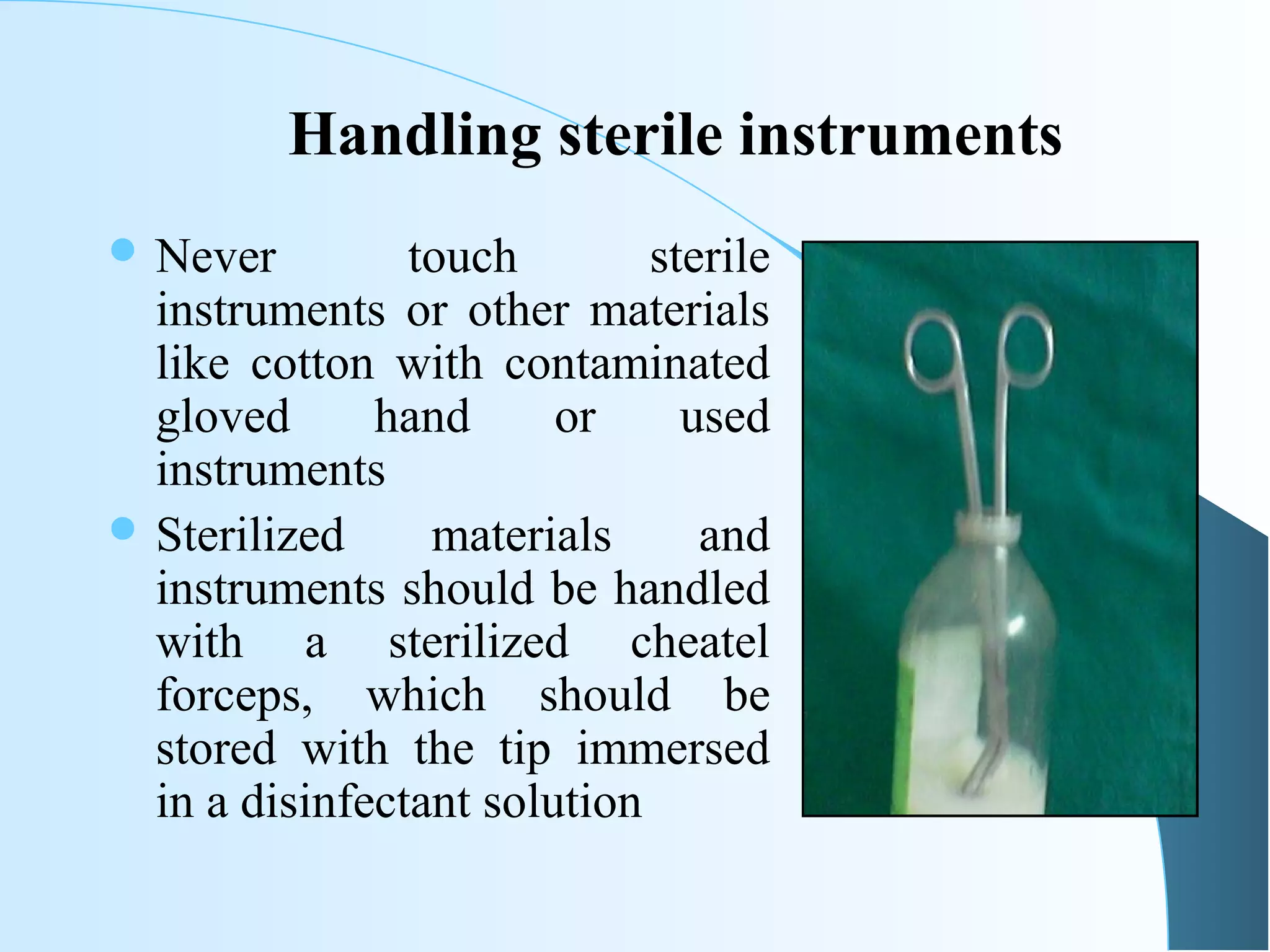 Infection control in dental clinic and management of sterile and ...