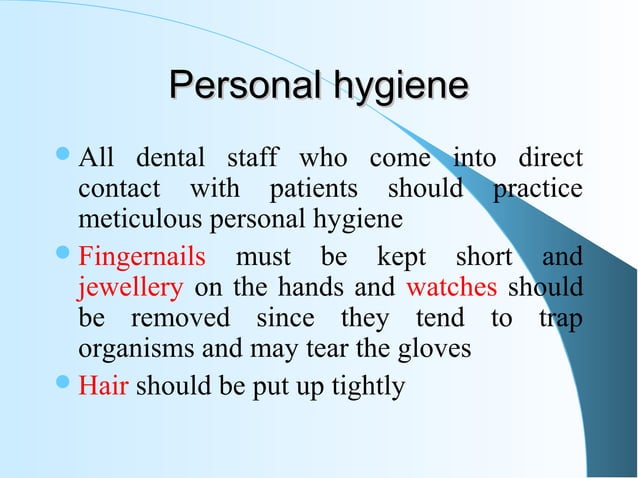 Infection control in dental clinic and management of sterile and ...