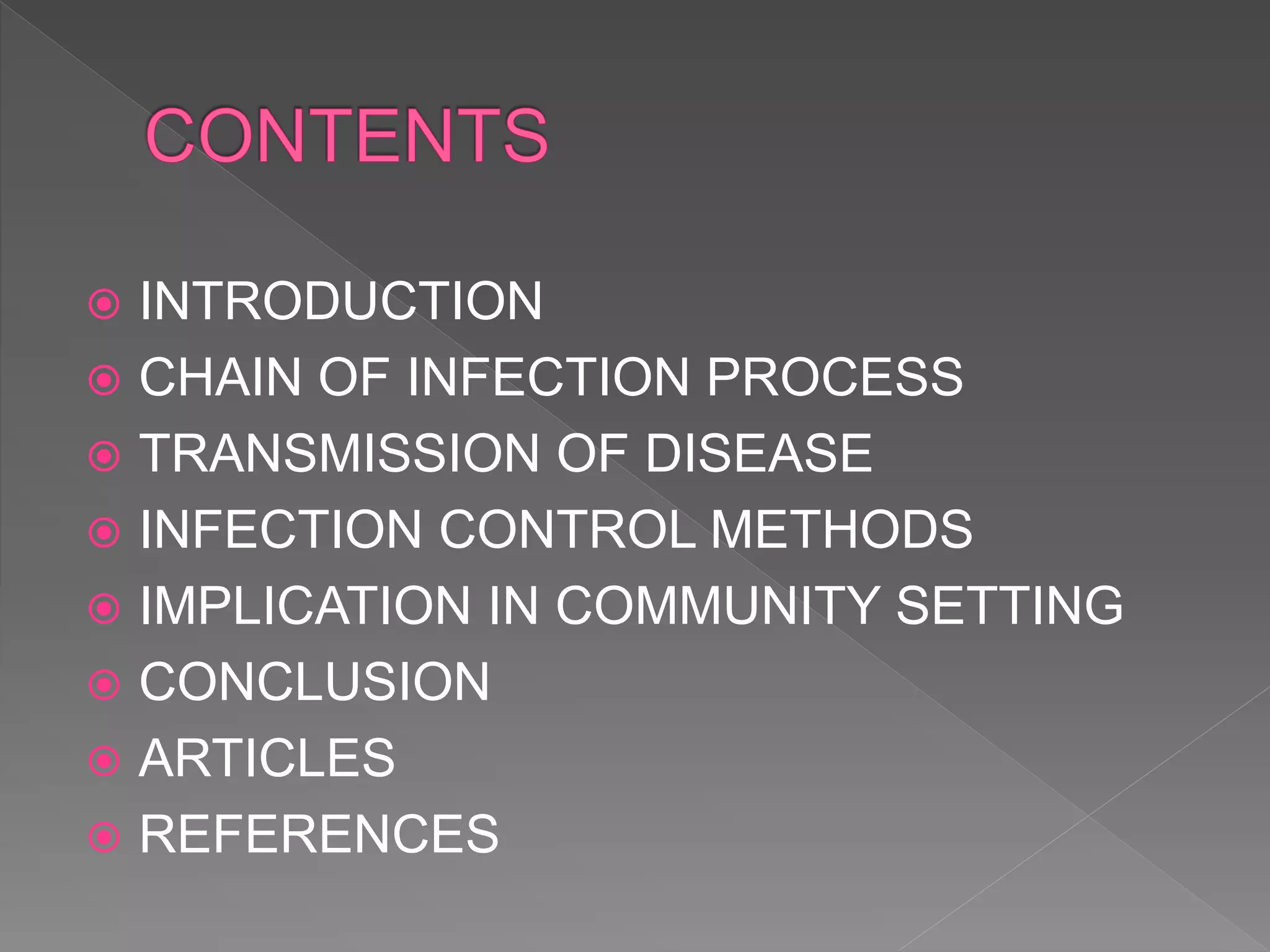 Infection control in community setting | PPTX