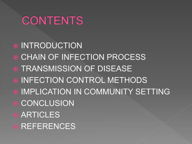 Infection control in community setting | PPTX