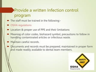 Infection control in dental office | PPTX