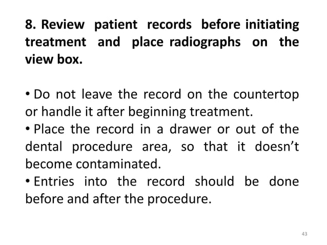 Infection control in dentistry | PPTX | Infectious Diseases | Diseases ...
