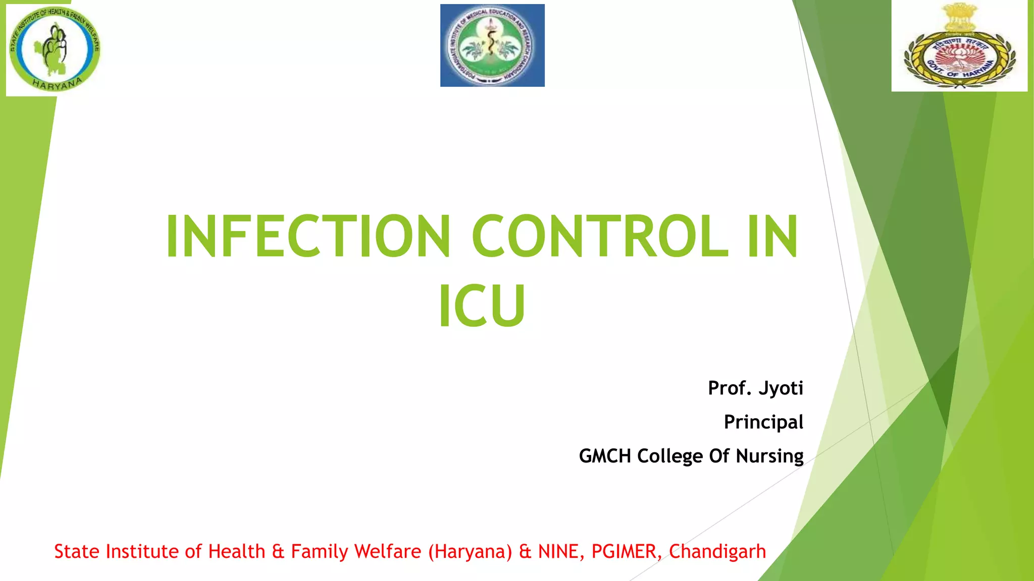 Infection control in icu | PPTX