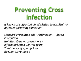 Infection control in icu setting ( prevention of cross infection) | PPTX