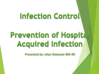 Infection control in icu setting ( prevention of cross infection) | PPTX