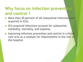 Infection control in icu setting ( prevention of cross infection) | PPTX