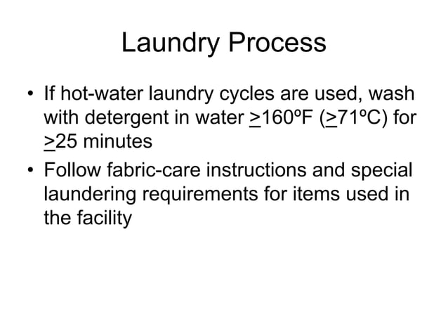 Infection control in laundry.ppt | Bath and Shower | Personal Care