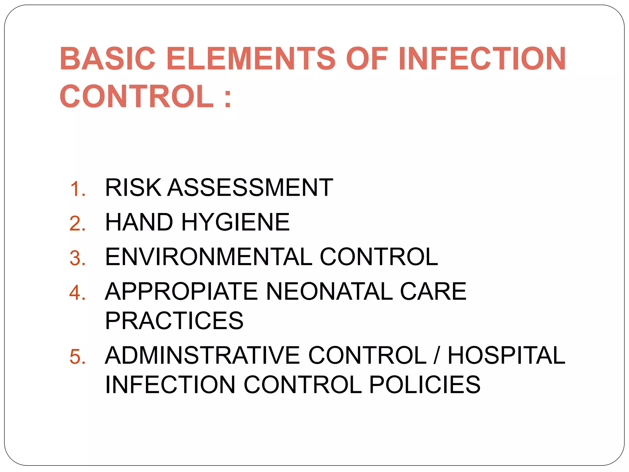 Infection control in pediatric care unit | PPTX