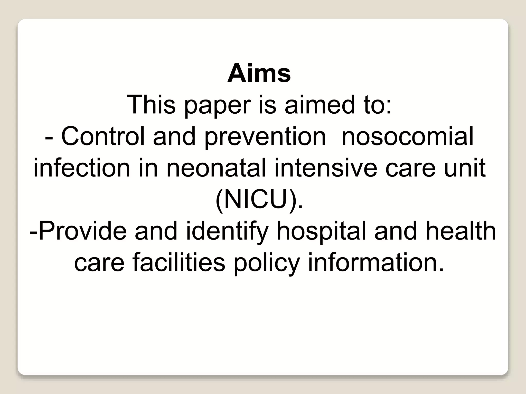 Infection Control In NICU | PPTX
