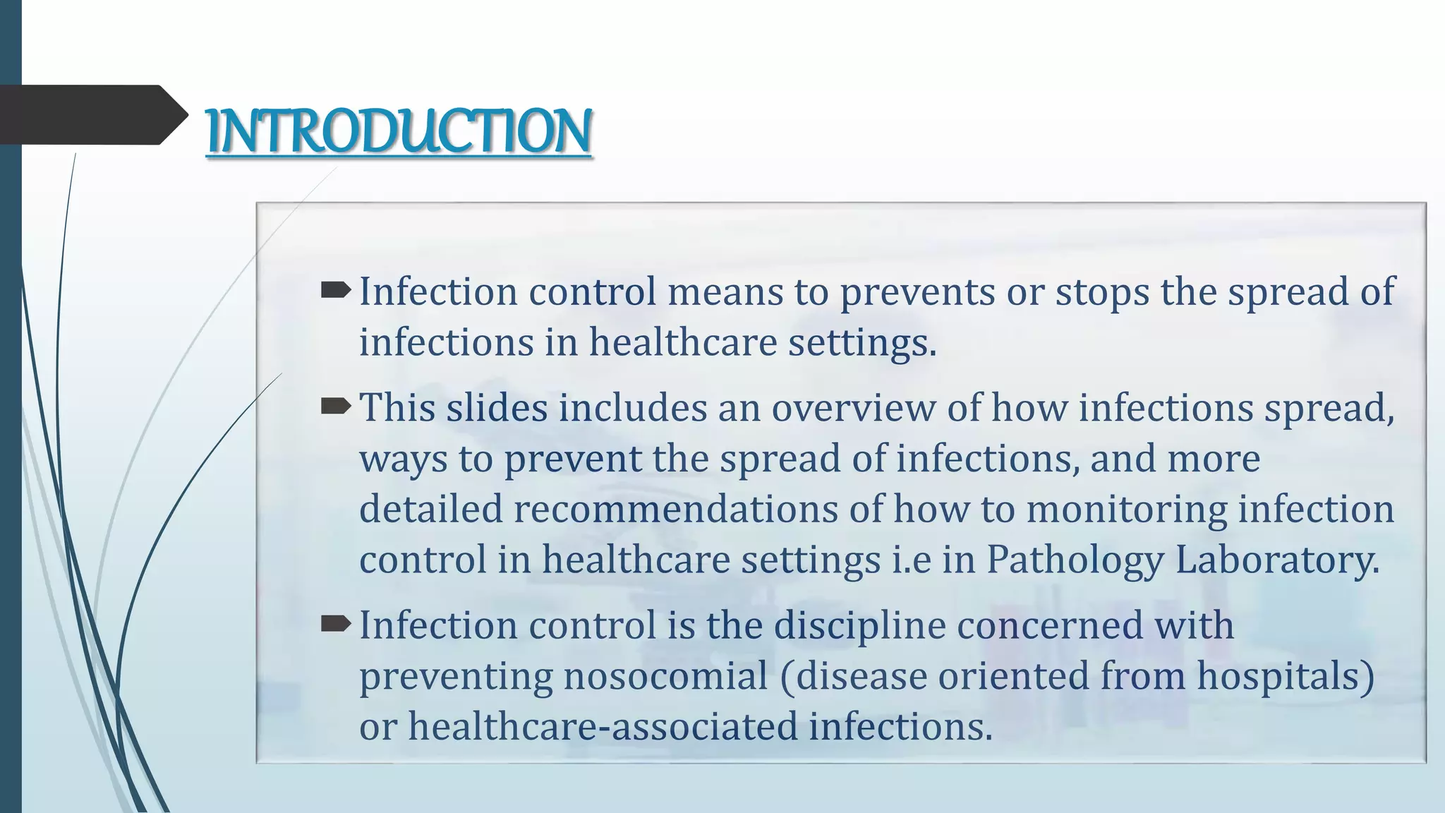 Infection control in pathological laboratory | PPTX