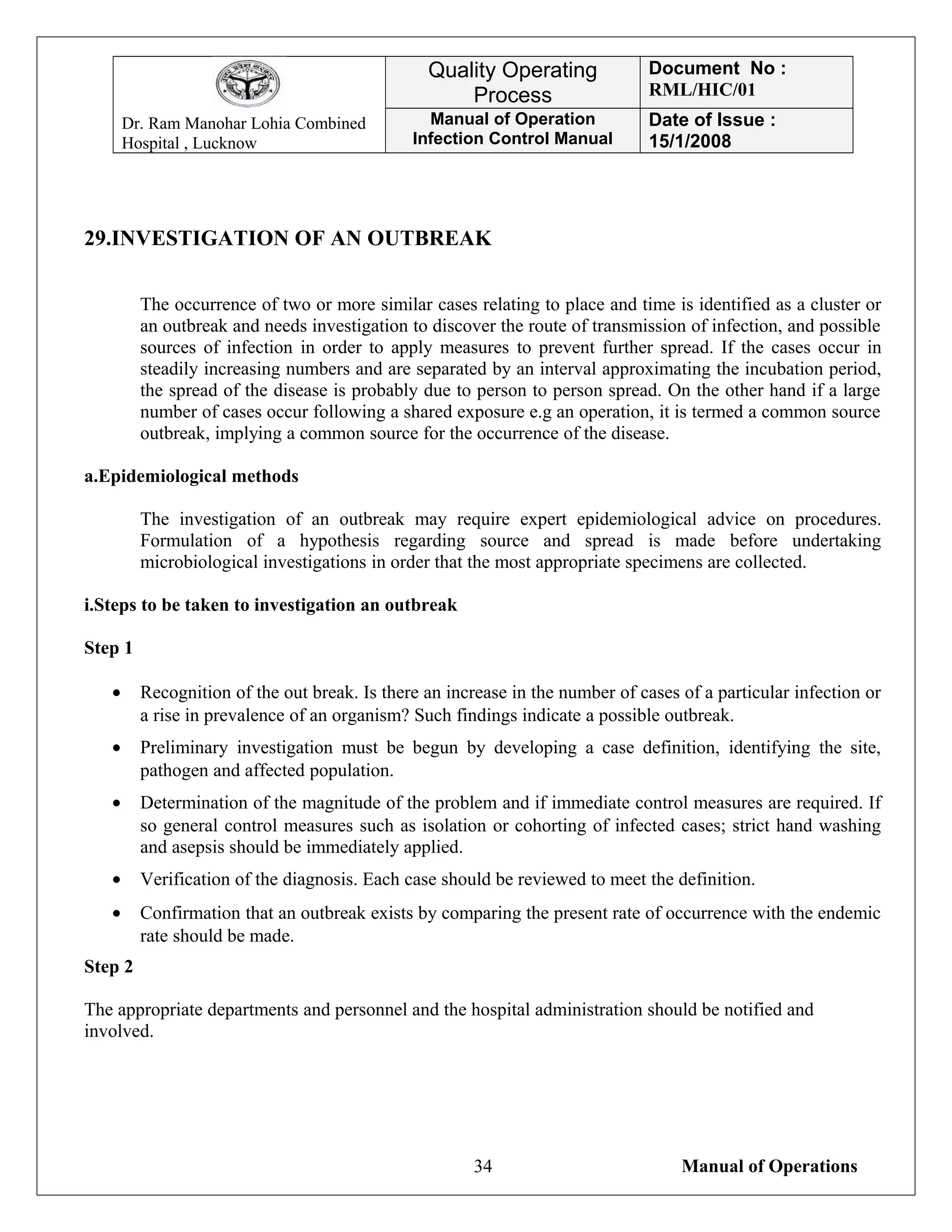 Infection control manual | DOC