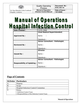 Infection control manual | PDF