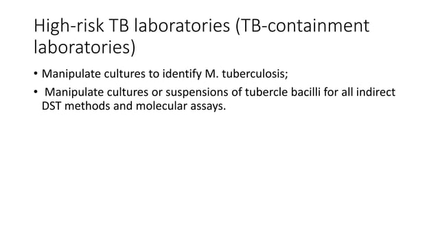 Infection control measures in tb laboratory | PPTX | Infectious ...