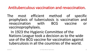 Infection control measures in tuberculosis Dr.T.V.Rao MD | PPTX