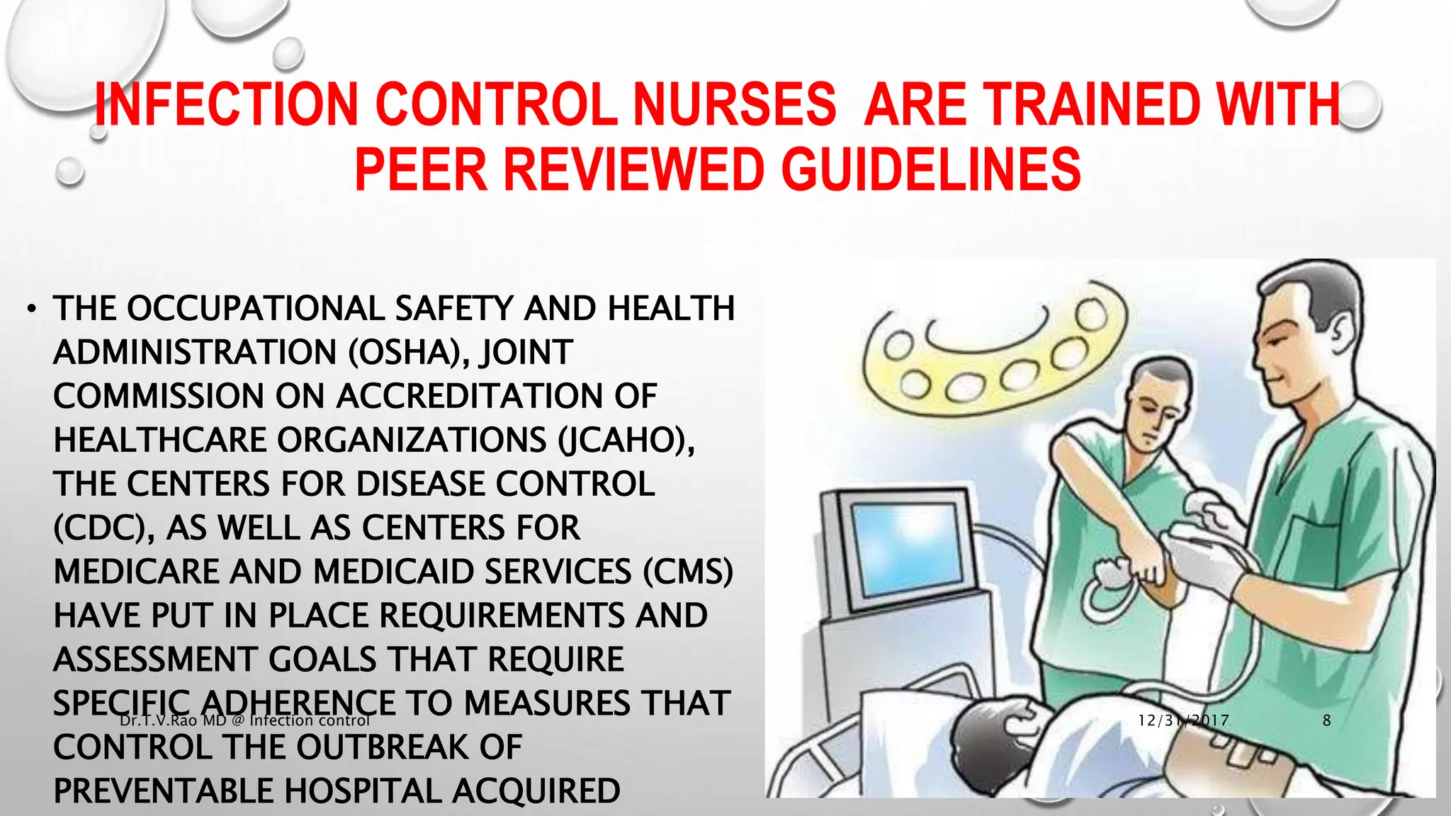 INFECTION CONTROL NURSE changing role in health care by Dr.T.V.Rao MD ...