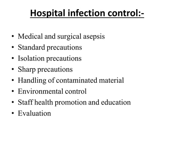 Infection control nursing | PPTX | Infectious Diseases | Diseases and ...